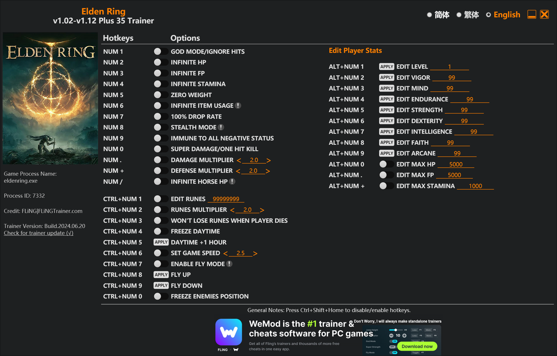 GitHub - Young-sandrad61539/Elden-Ring-Trainer: 35 Options · Game Version: v1.02-v1.12+ · Last ...