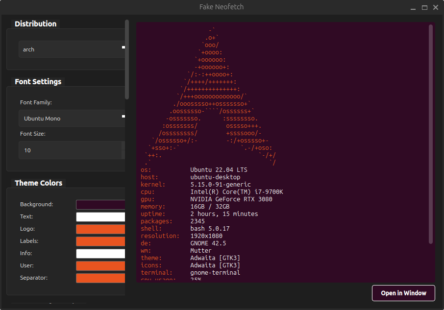 GitHub - Dijariii/Fake-Neofetch: 🖥️ Modern GUI tool for creating ...