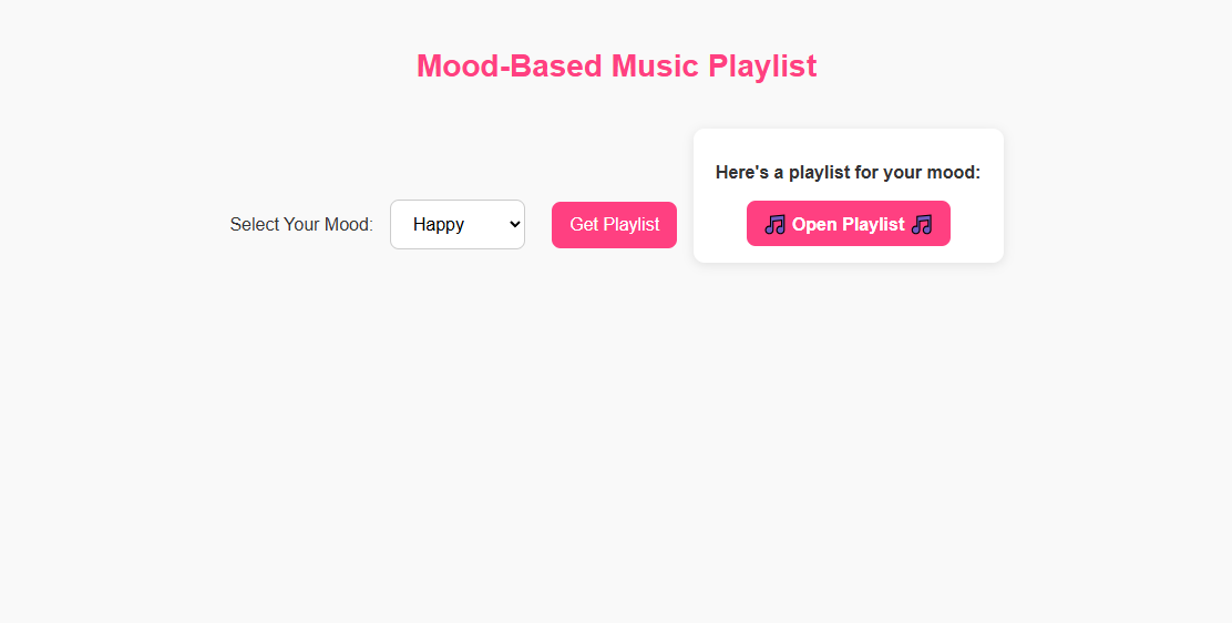 GitHub - Cymrc/moodbased: this is a simple mood based playlist website