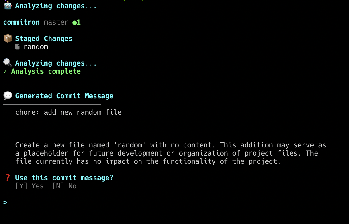 Github Stiliajohnycommitron Ai Driven Cli Tool That Generates Optimal Context Aware Commit