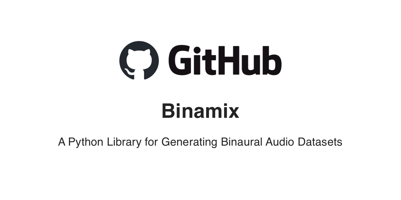 GitHub - QxLabIreland/Binamix: A Python Library for Binaural Mixing and Data Generation