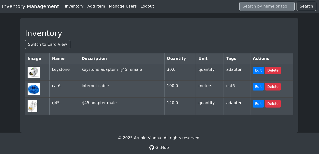 GitHub - arnold-vianna/inventory_website: inventory manager via online demo