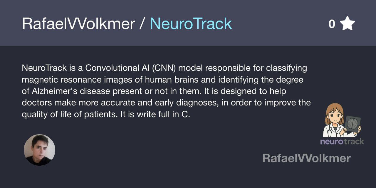 GitHub - RafaelVVolkmer/NeuroTrack: NeuroTrack is a Convolutional AI ...