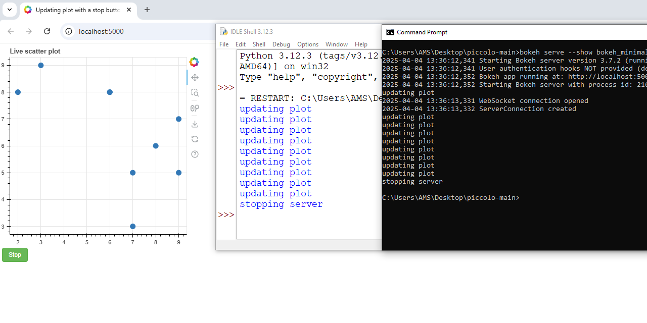 GitHub - amsikking/bokeh_minimal_example: Basic code and structure for a simple bokeh server.