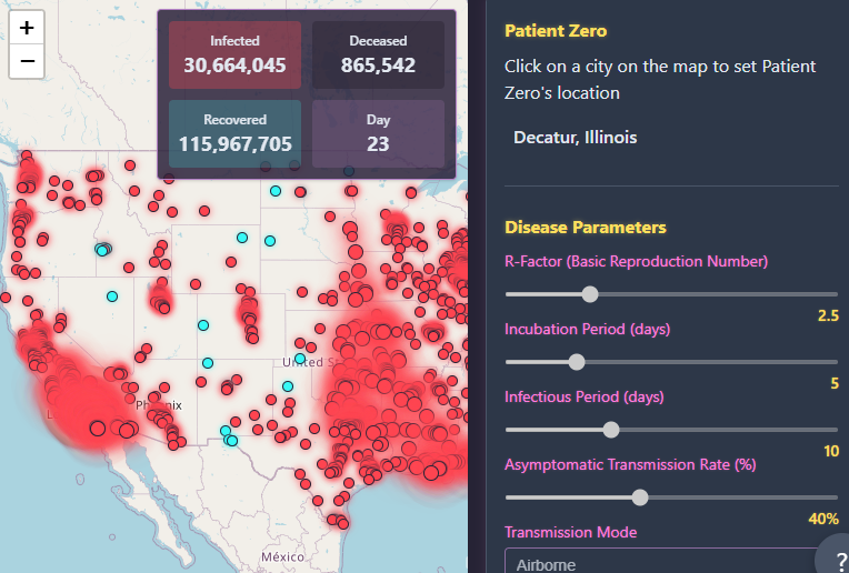 GitHub - robert-mcdermott/outbreak-sim: US Viral Outbreak Simulator