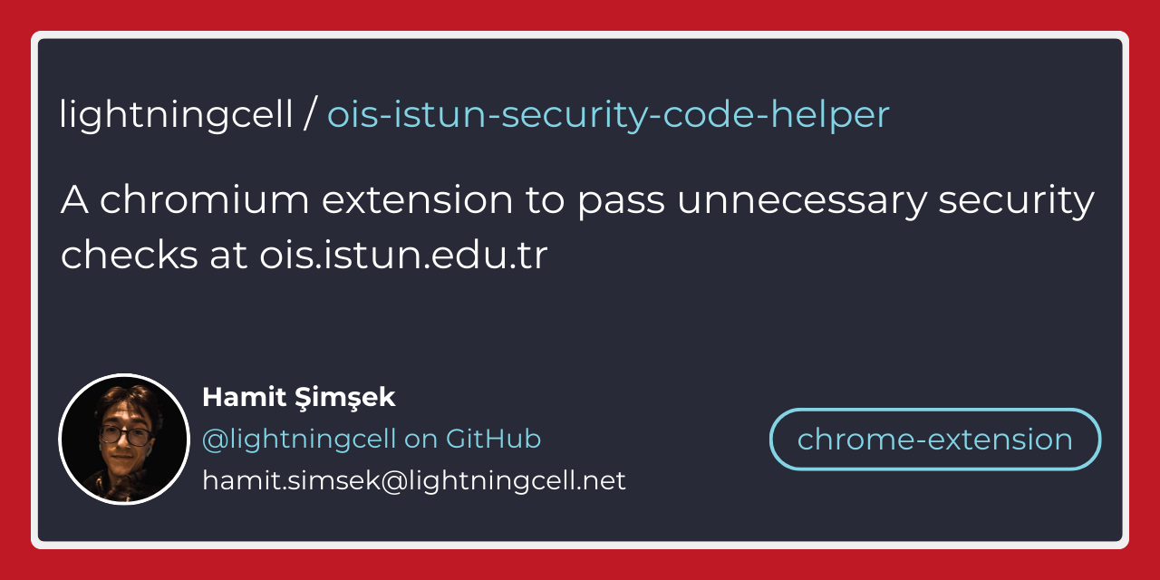 GitHub - lightningcell/ois-istun-security-code-helper: A chromium extension to pass unnecessary ...