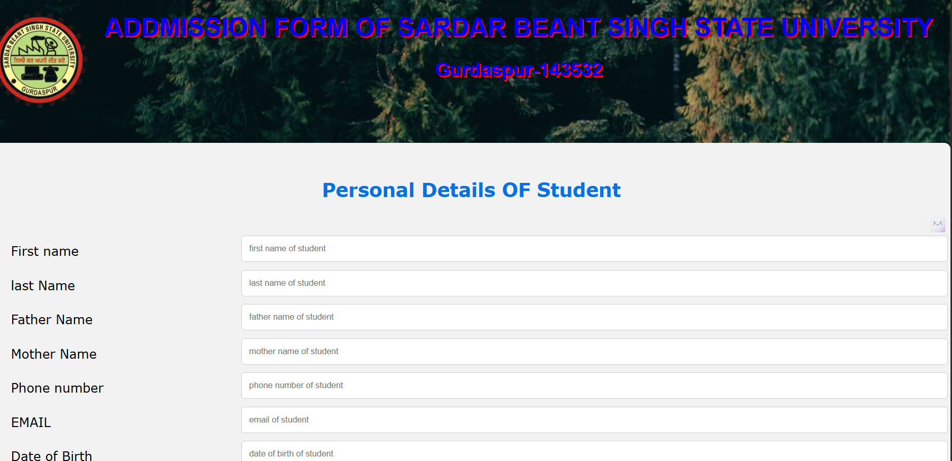 GitHub - jai-nandan/Admission-Form