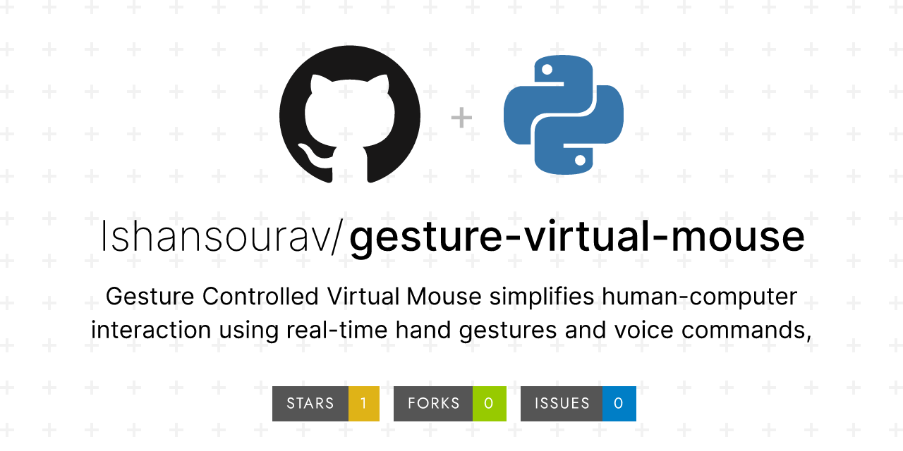GitHub - Ishansourav/gesture-virtual-mouse: Gesture Controlled Virtual Mouse simplifies human ...