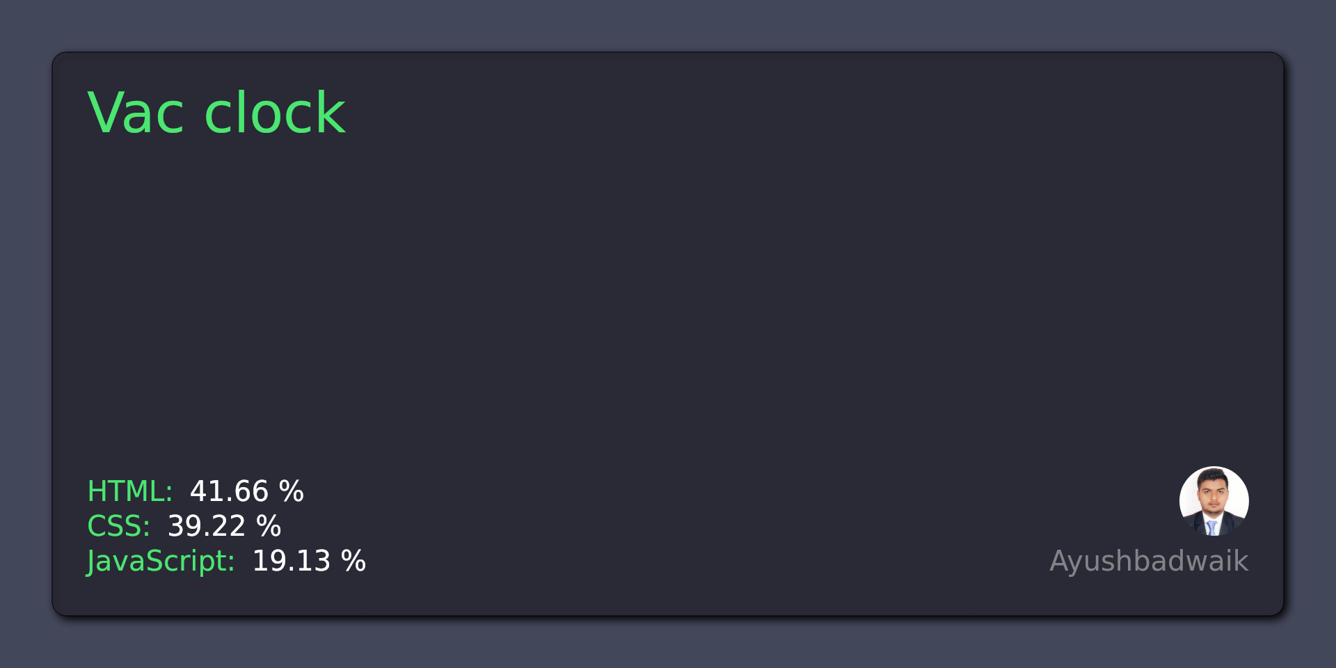 GitHub - Ayushbadwaik/vac-clock
