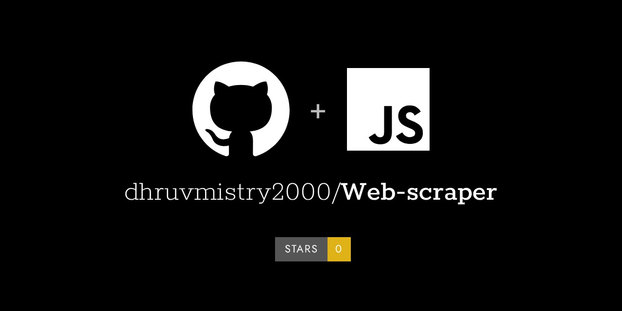 GitHub - dhruvmistry2000/Web-scraper