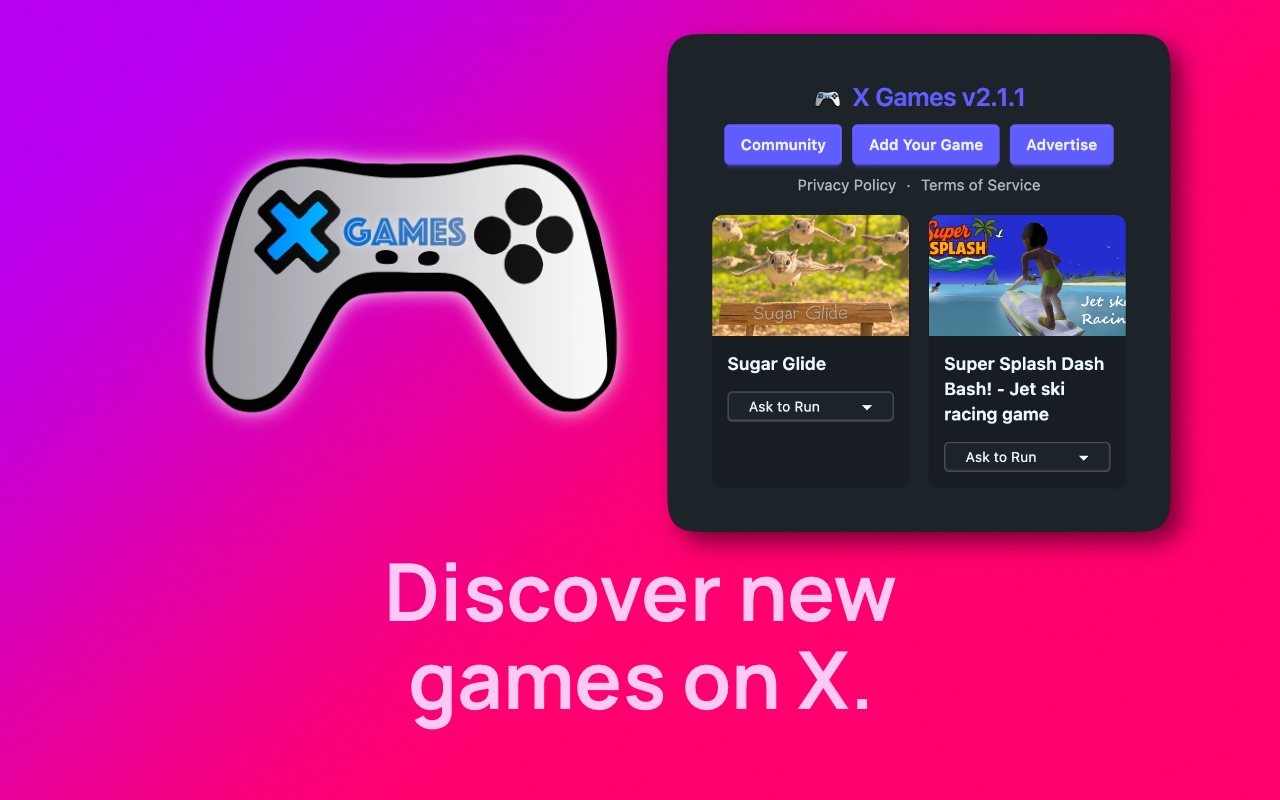 GitHub - benallfree/xg: Play games right in your X feed GitHub - benallfree/xg: Play games right in your X feed