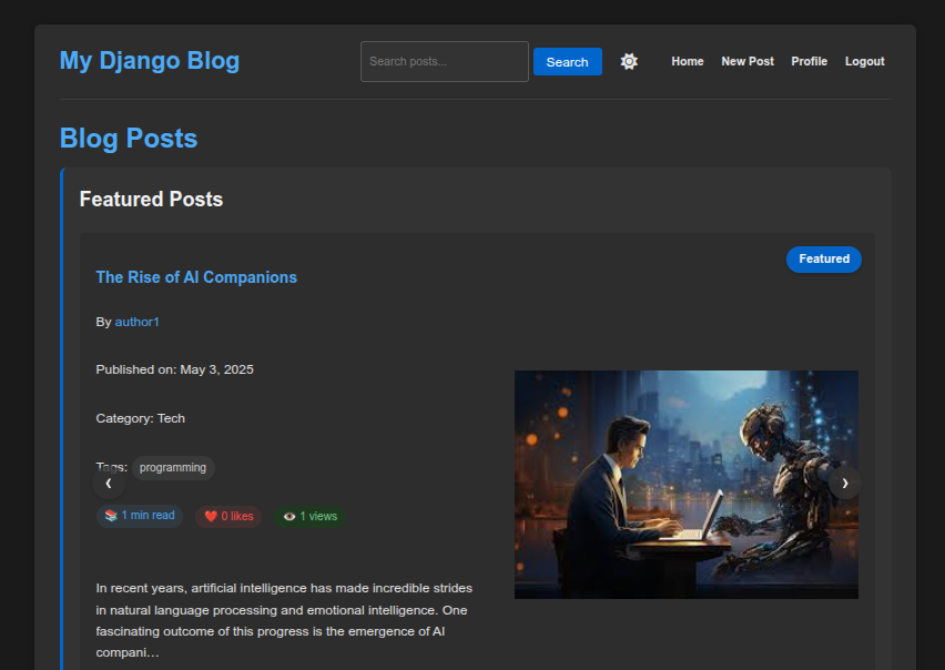 GitHub - ffiruzi/Django-Blog-Platform: Modern Django Blog Platform with feature-rich ...