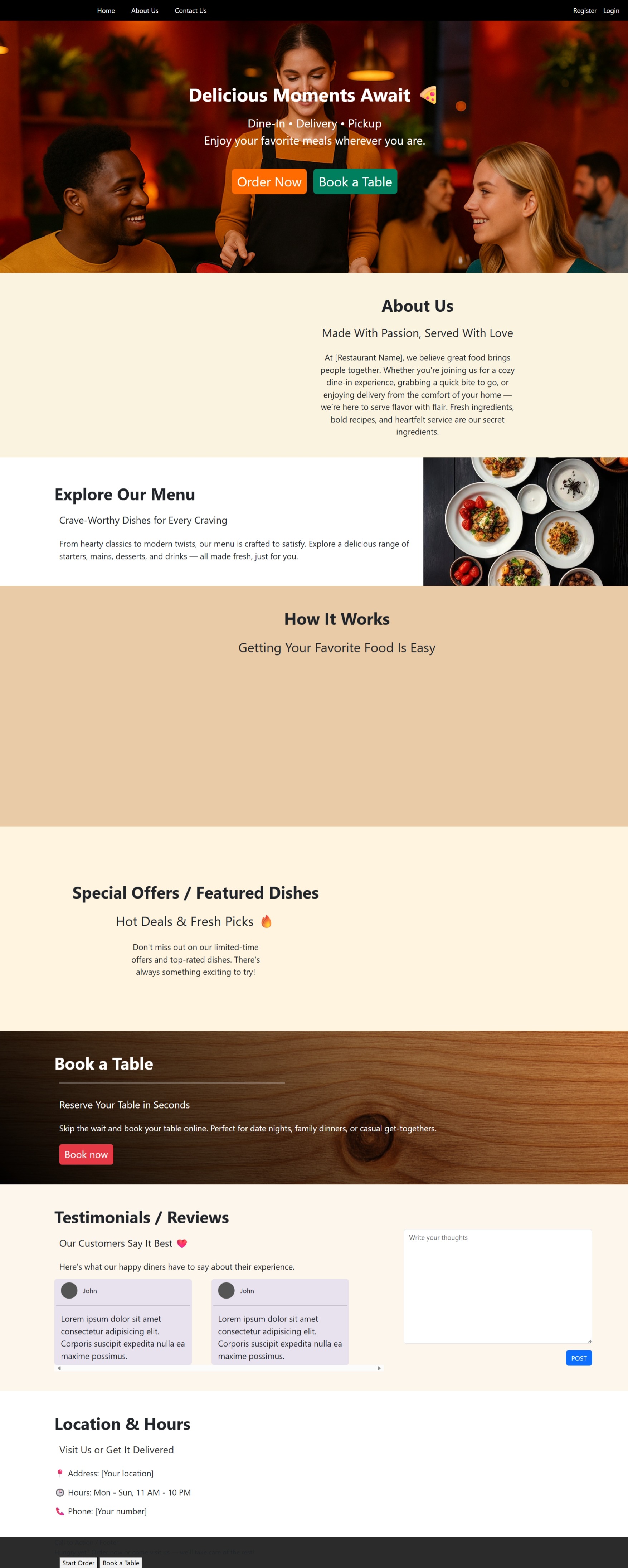 GitHub - Rukshan-Vimukthi/restaurant-web-application: A modern ...