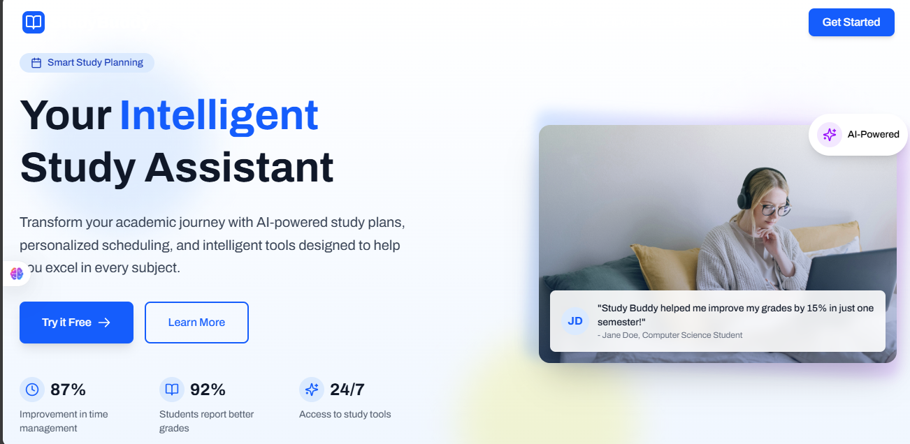 Github Idris Jose Studdy Buddy рџ љ Ai Powered Study Planner That