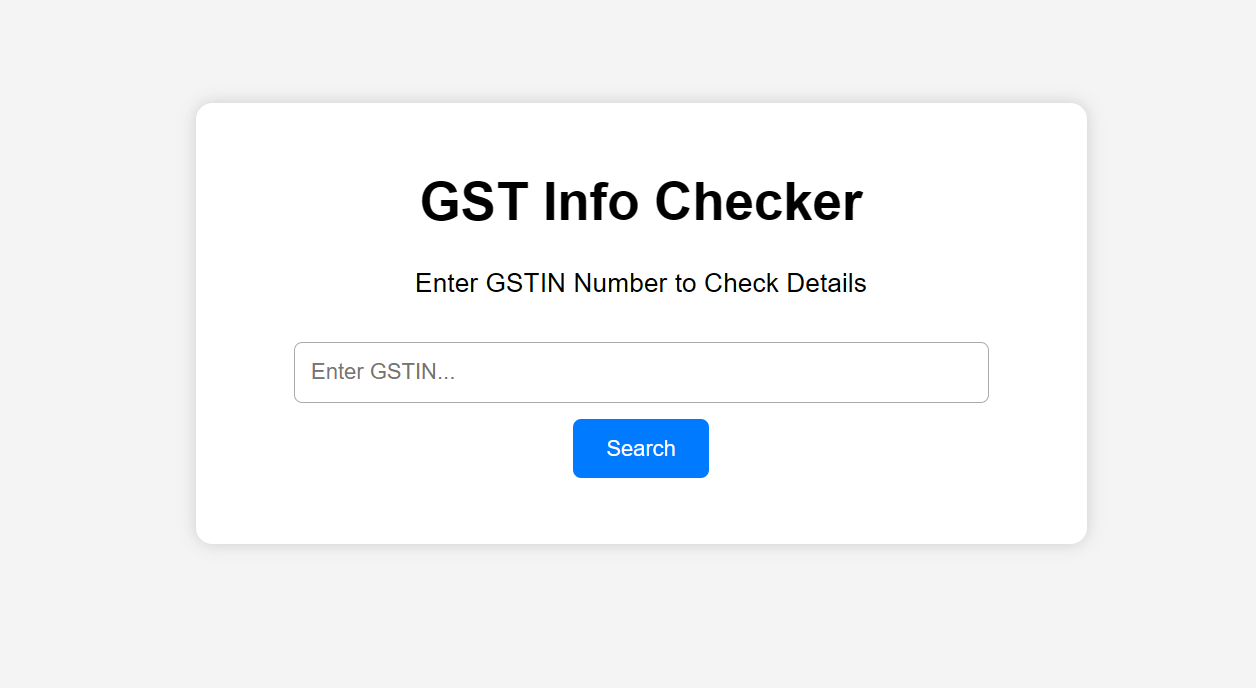 GitHub - bhaveshsharmaa/gst-info-checker
