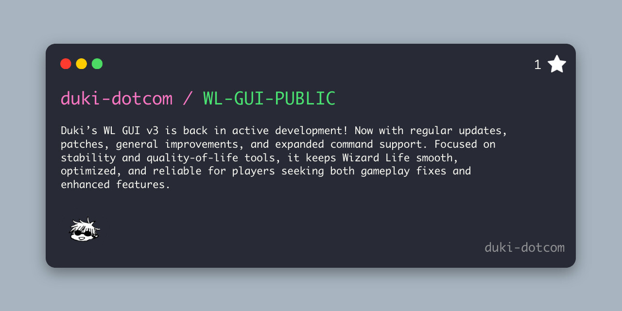 GitHub - duki-dotcom/WL-GUI-PUBLIC: Duki’s WL GUI v3 is back in active ...