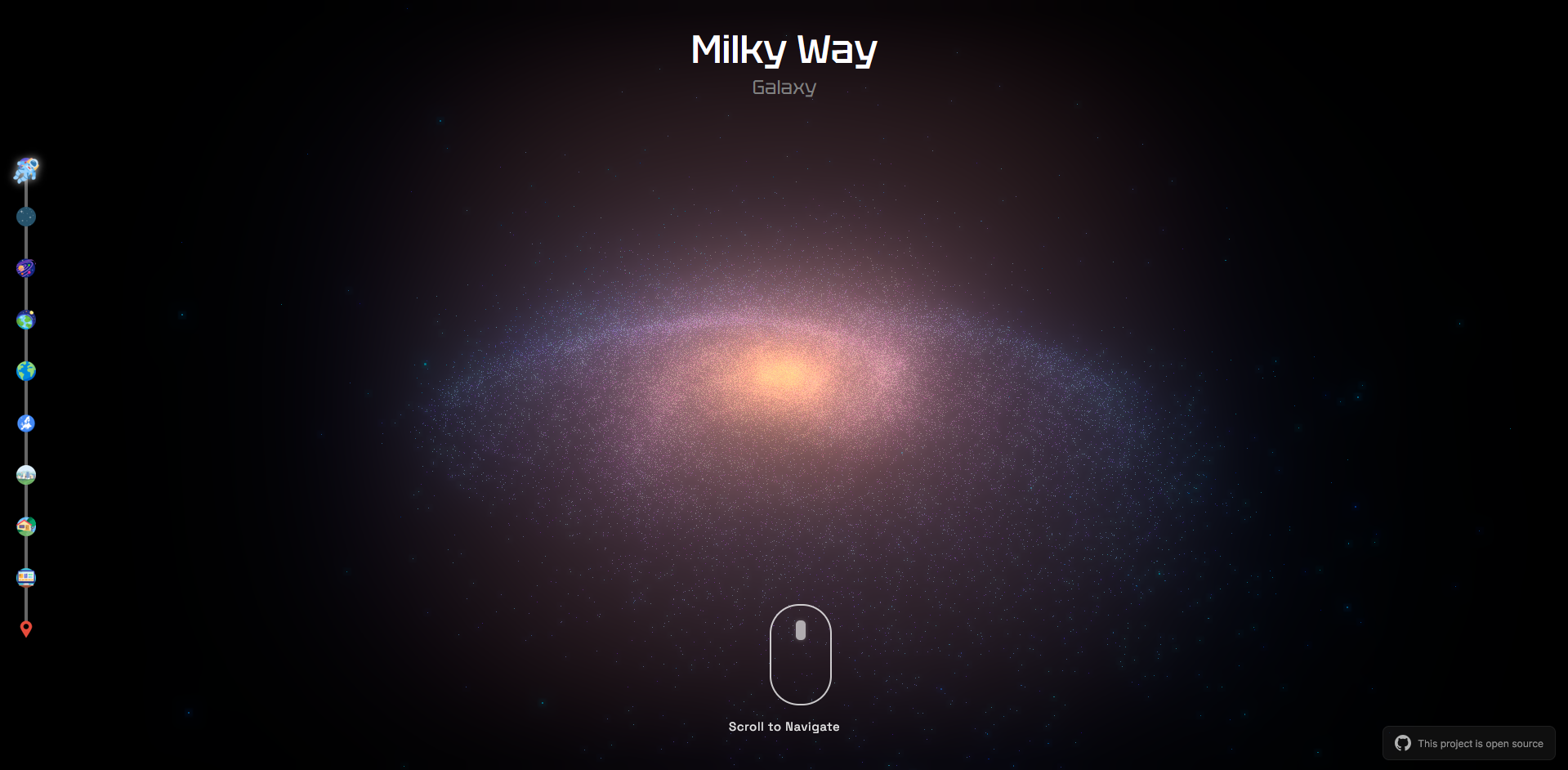 GitHub - techinz/galaxy-portfolio: Interactive 3D portfolio that takes ...