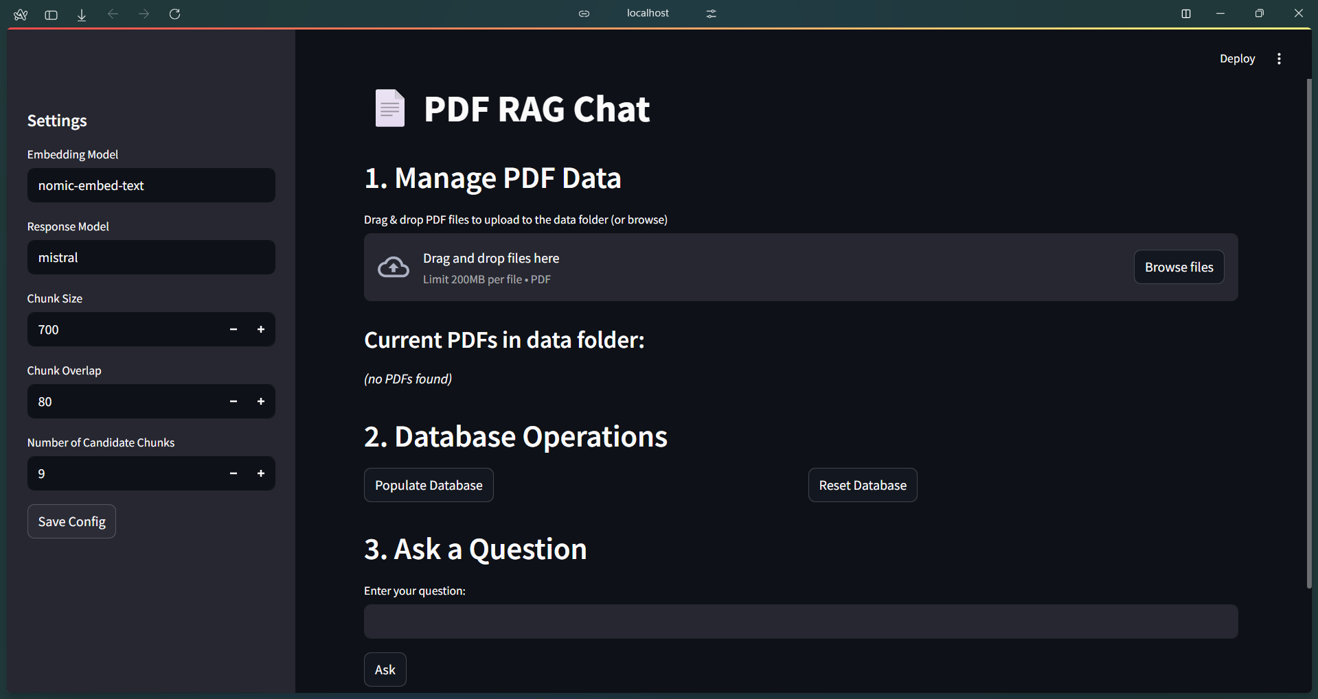 GitHub - jgr9881/local-ollama-RAG: Retrieval-Augmented Generation (RAG) system for querying a ...