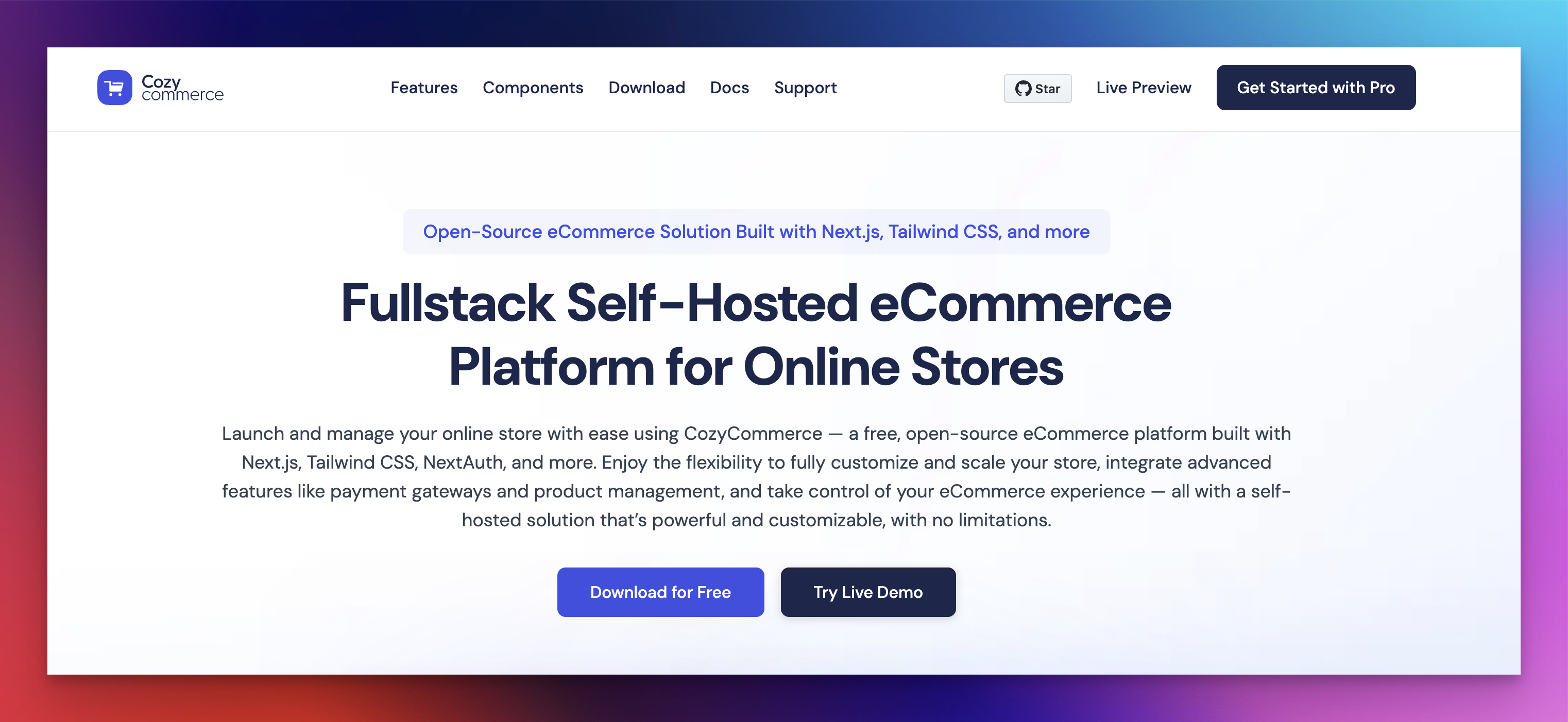 GitHub - CozyCommerce/cozycommerce-lite: Next.js Full-Stack Complete eCommerce solution ...