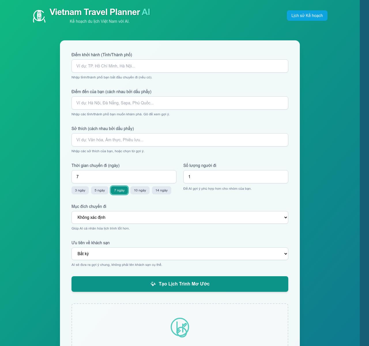 GitHub - doanbactam/vietnam-travel-planner-ai: Ứng dụng lập kế hoạch du lịch Việt Nam được hỗ ...