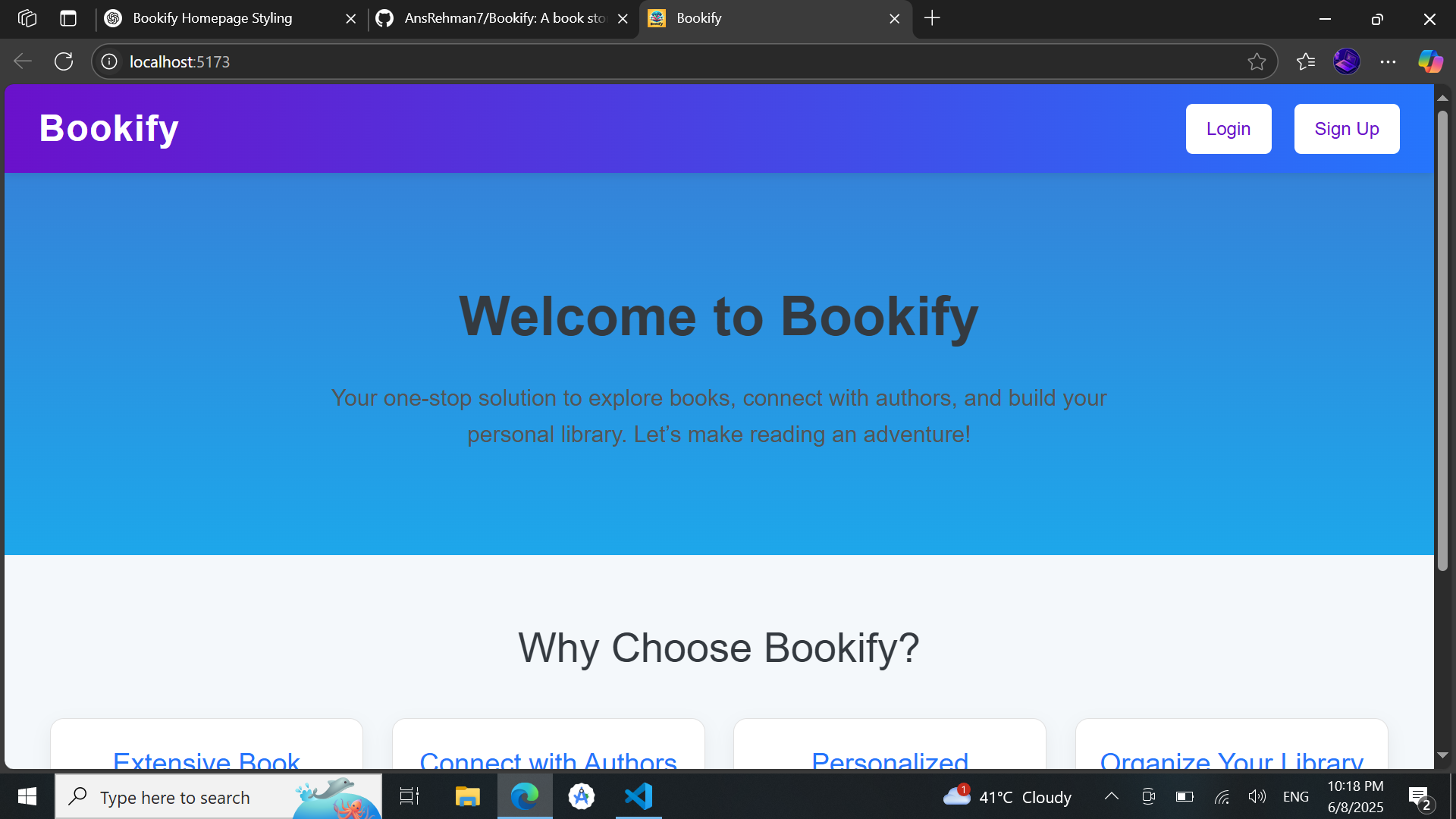GitHub - AnsRehman7/Bookify: A book store where user can add and check its books which he or she ...