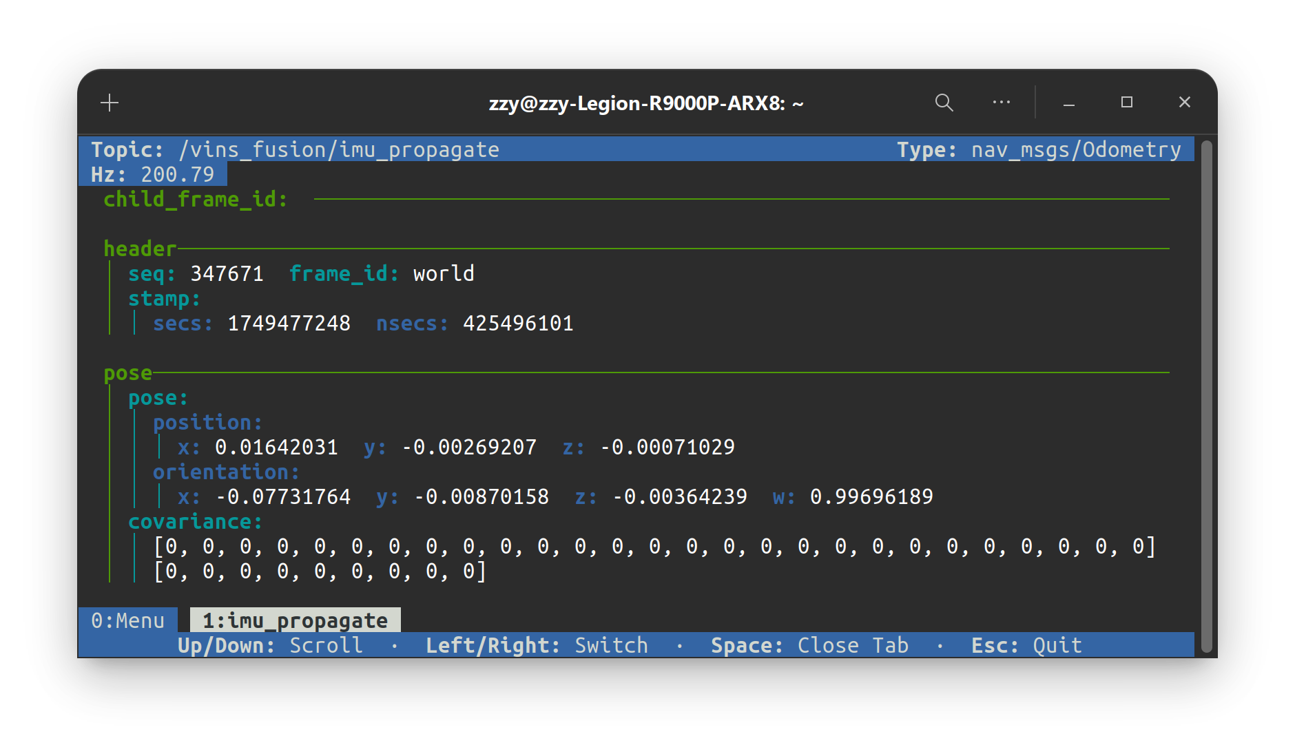GitHub - ZhangZiyu1216/rostop: An interactive ROS Topic viewer in the terminal. Comes with an ...